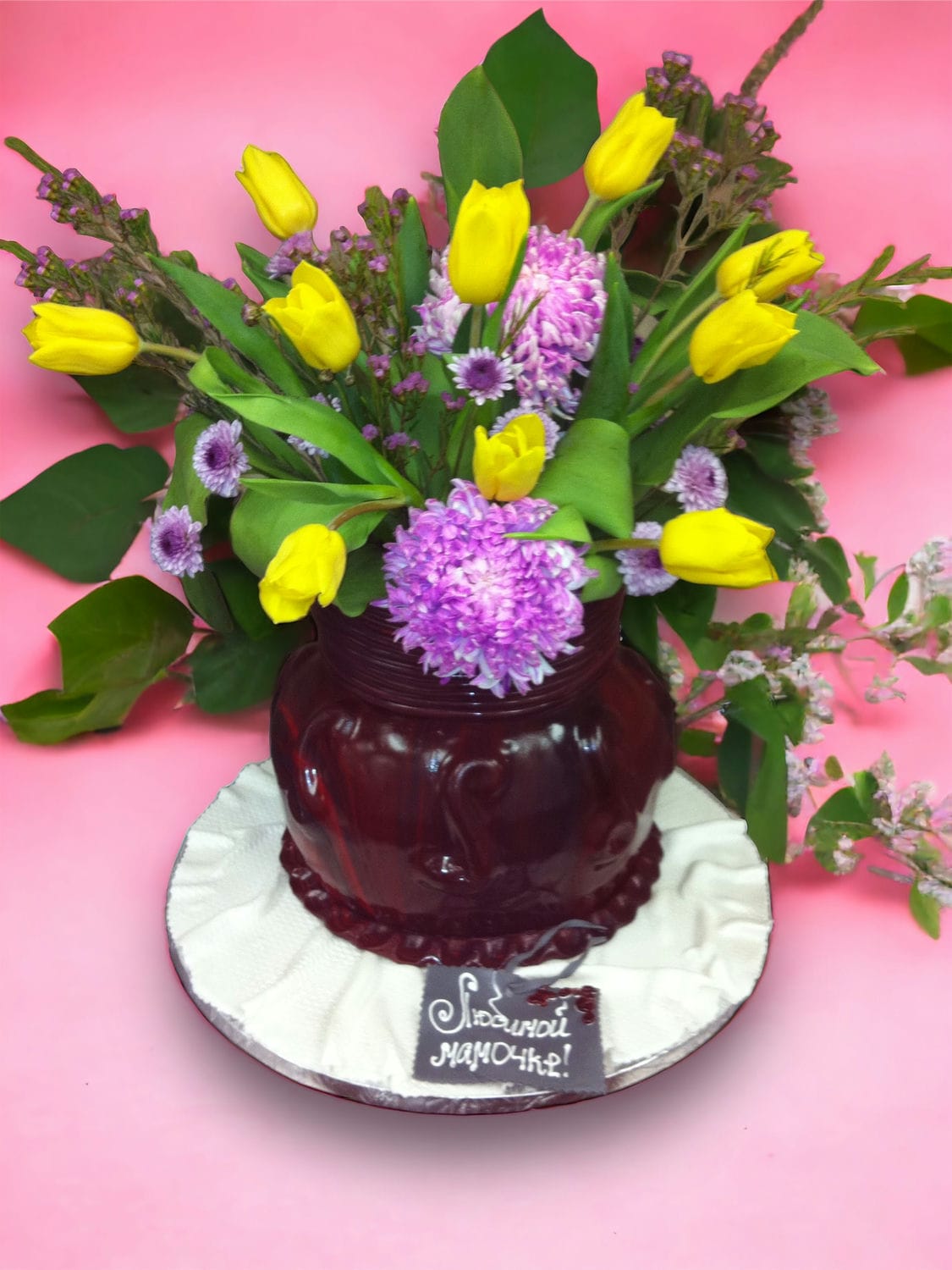 Vase With Real Flowers - Cake2Love